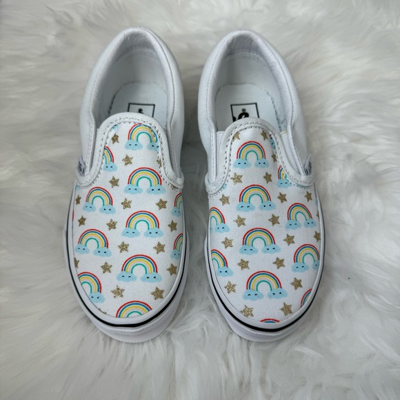 Vans | Shoes | New Rare Vans Rainbow Cloud Star Design For Kids Slip On ...